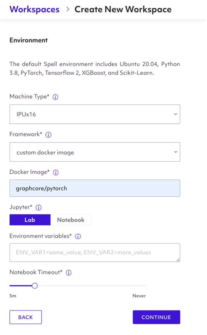 Getting Started with Spell Workspaces and IPUs